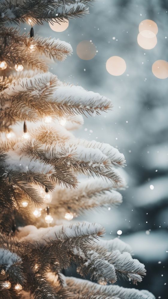 White spruce tree christmas outdoors | Premium Photo - rawpixel