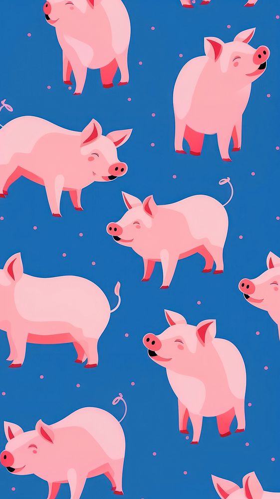 Pigs backgrounds pattern animal. AI | Premium Photo Illustration - rawpixel
