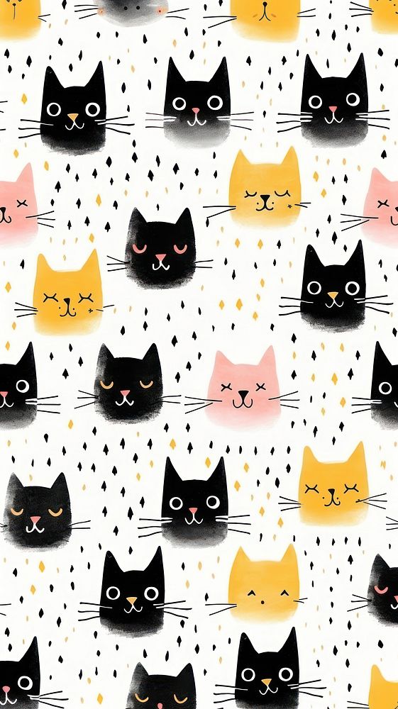 Cat pattern backgrounds animal. AI | Premium Photo Illustration - rawpixel