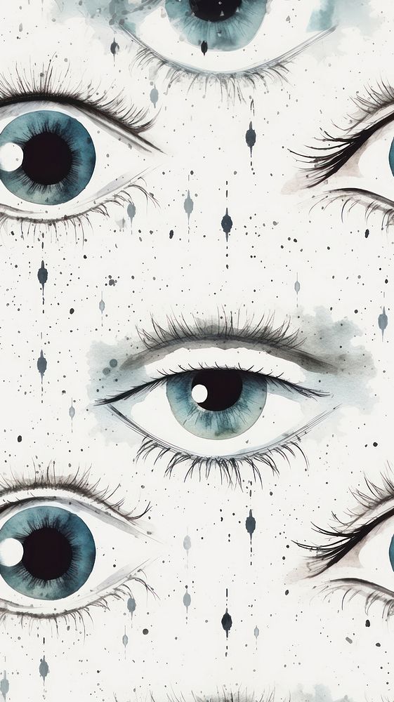 Eye drawing backgrounds pattern. AI | Premium Photo Illustration - rawpixel