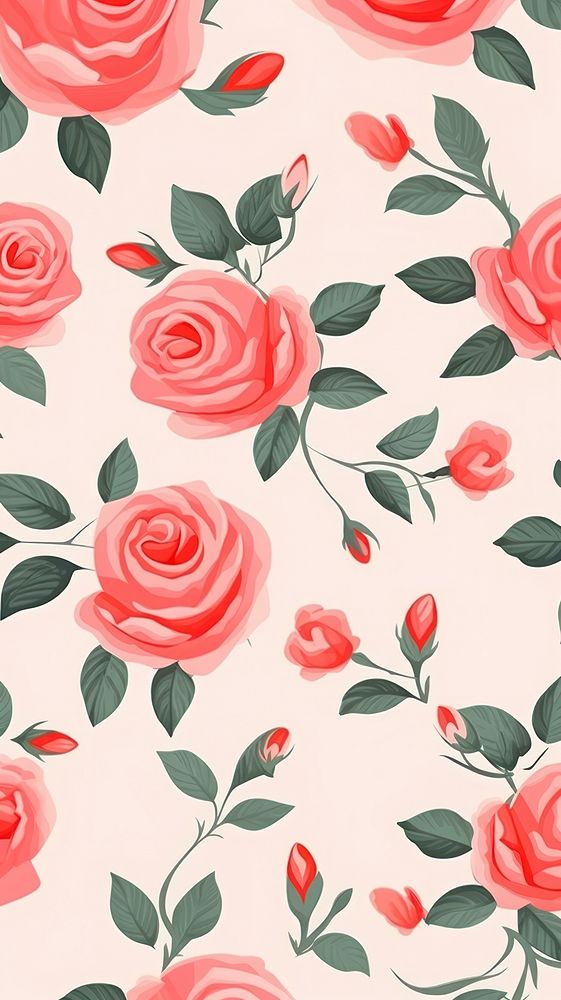 Roses pattern flower petal. AI | Free Photo Illustration - rawpixel