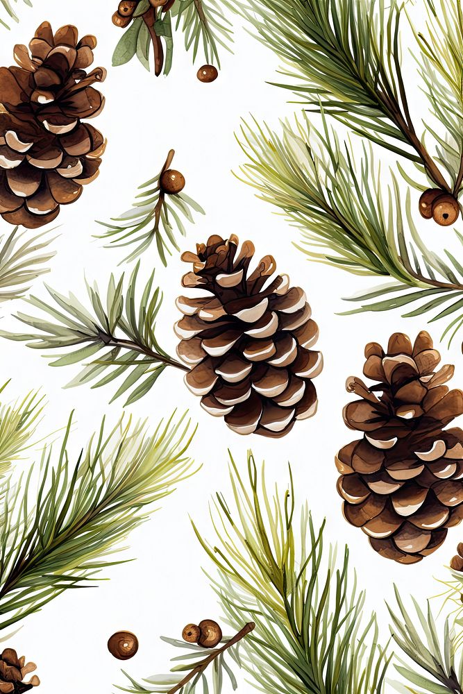 Pine pattern branch plant. | Premium Photo Illustration - rawpixel