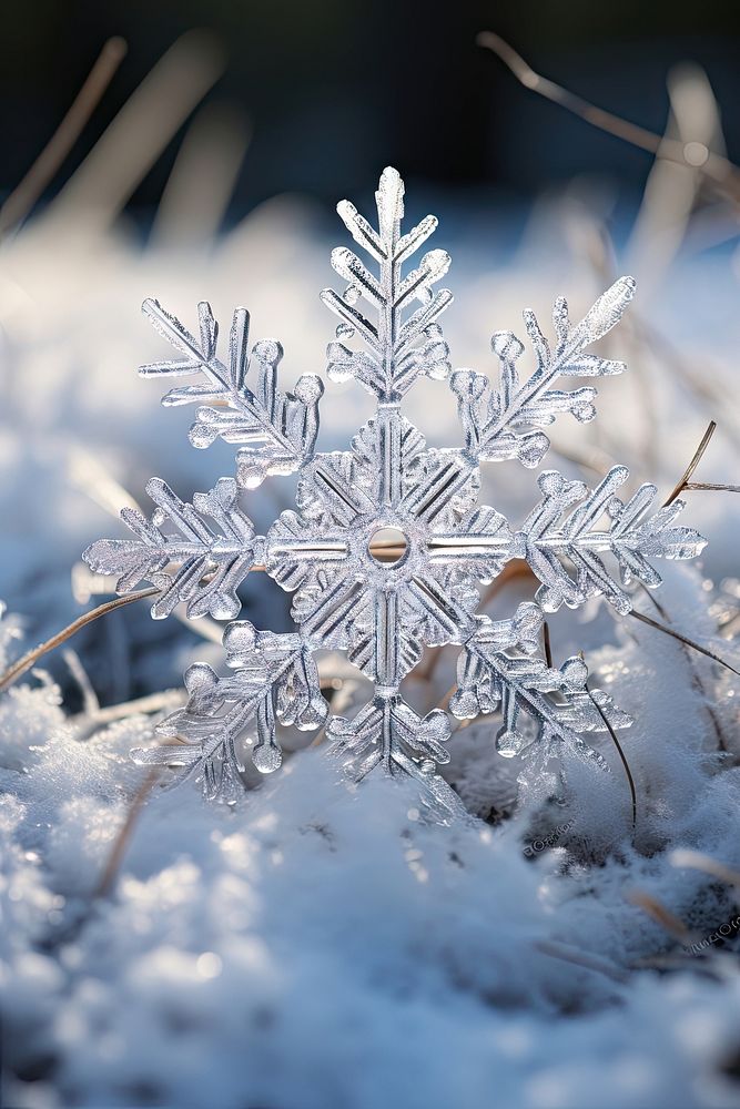 Snowflake ice outdoors nature. AI | Premium Photo - rawpixel