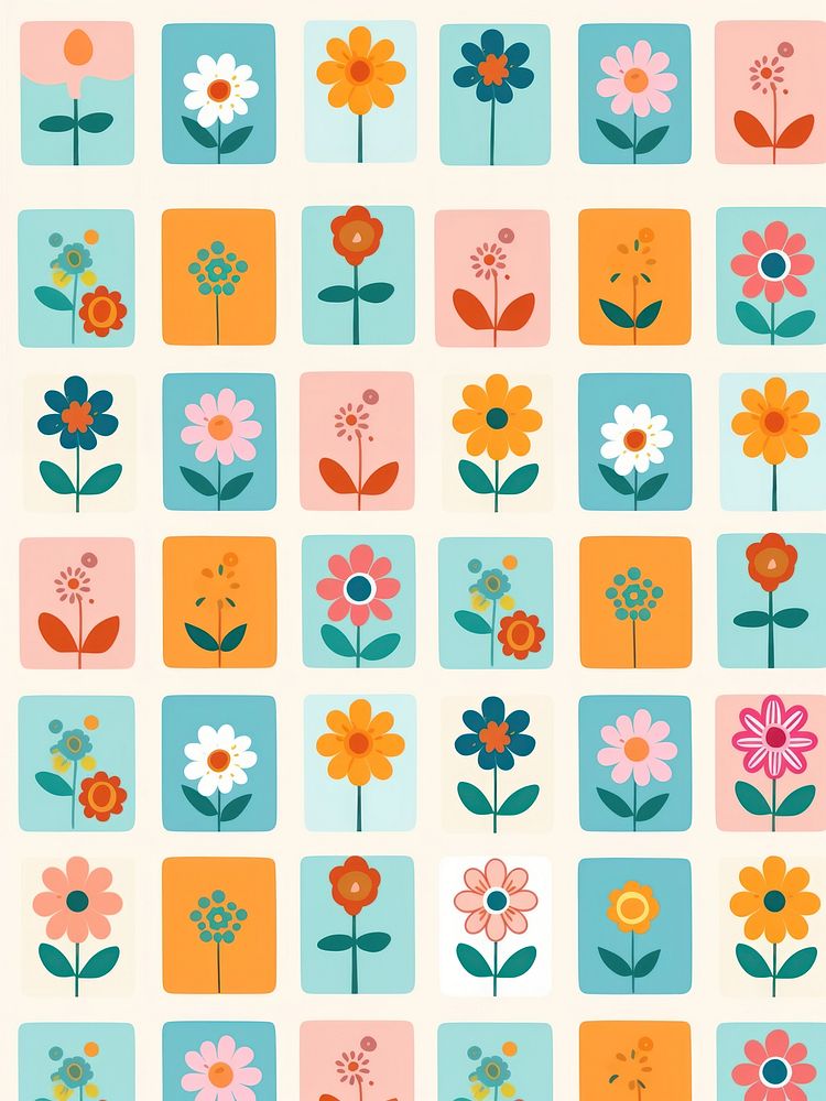 Art repetition pattern flower. | Free Photo Illustration - rawpixel