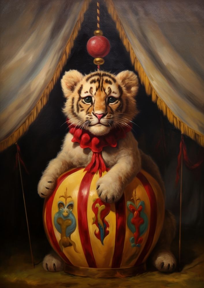 one circus animal painting mammal | Premium Photo Illustration - rawpixel