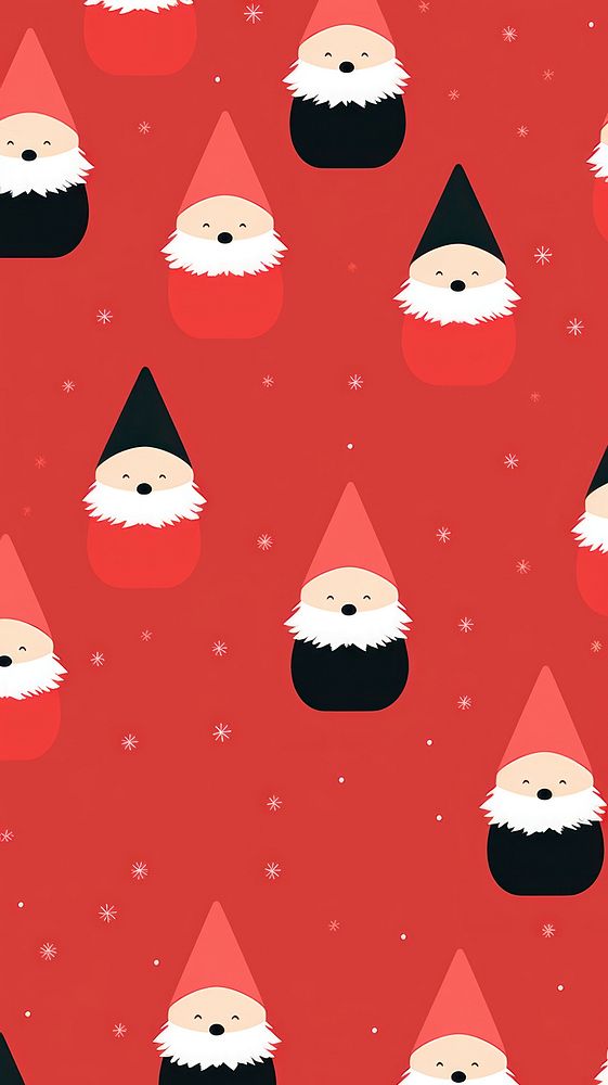 Santa pattern wallpaper snowman winter | Free Photo Illustration - rawpixel