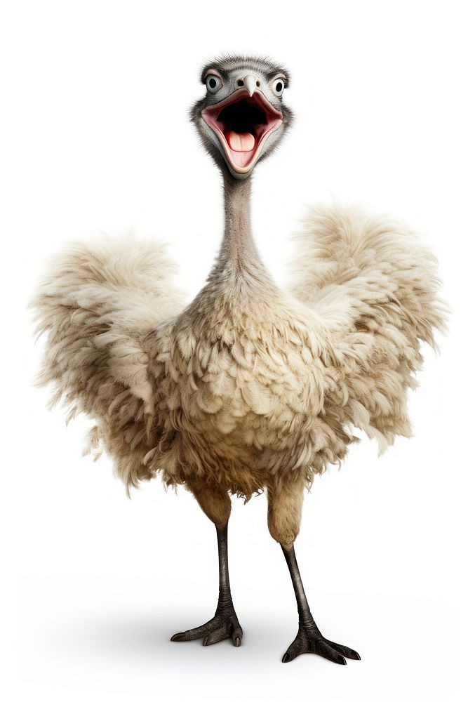 Happy smiling dancing ostrich animal | Free Photo - rawpixel
