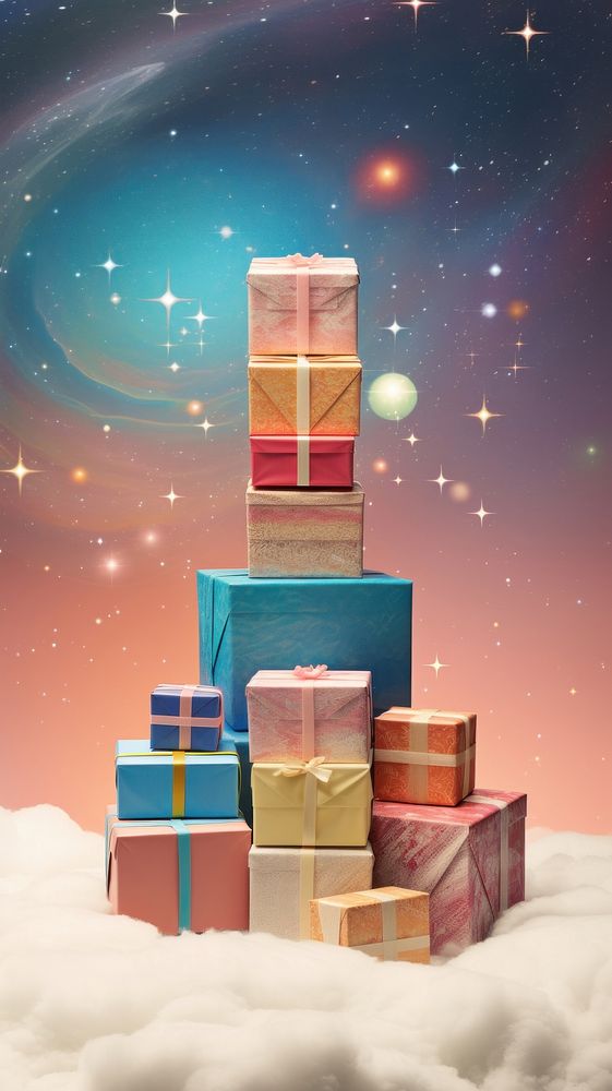 Box night gift illuminated. | Free Photo Illustration - rawpixel