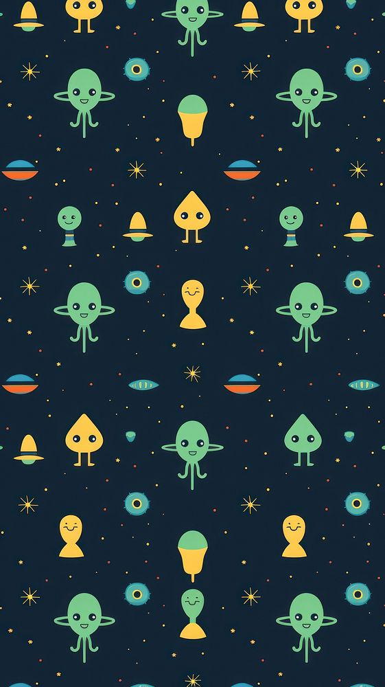 Aliens pattern backgrounds blackboard. AI | Free Photo Illustration ...