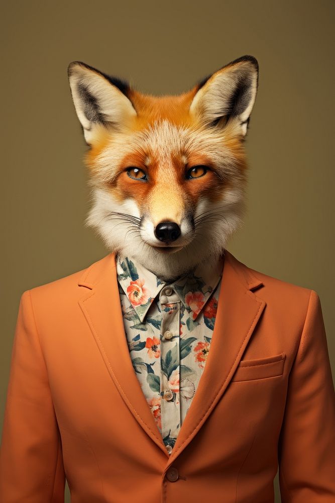 Fox wearing suit. | Free Photo - rawpixel