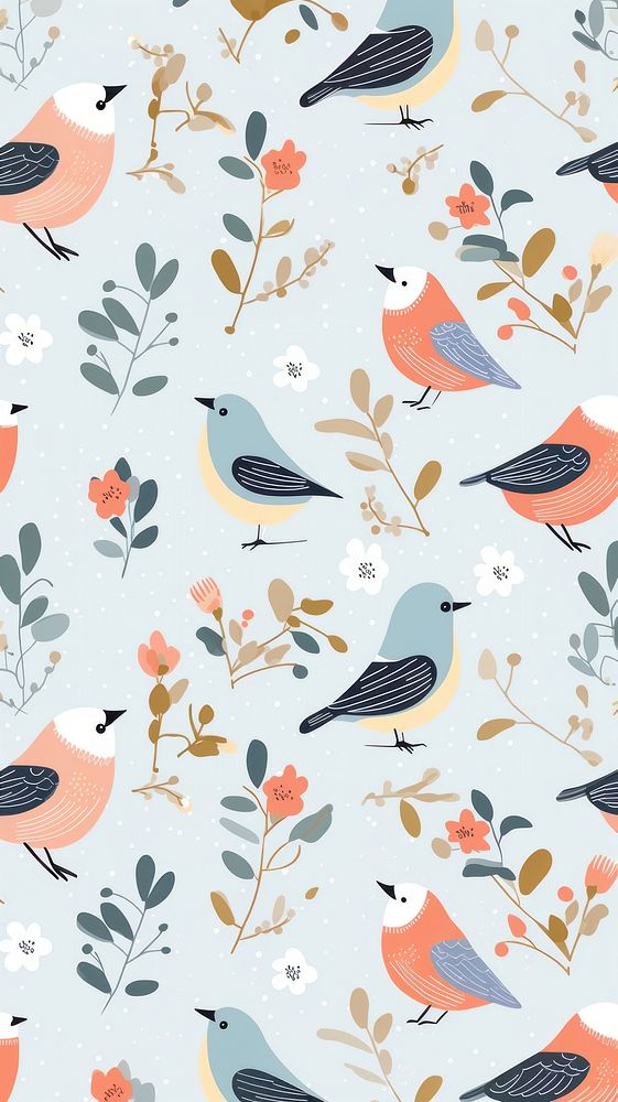 Bird pattern backgrounds perching. | Free Photo Illustration - rawpixel