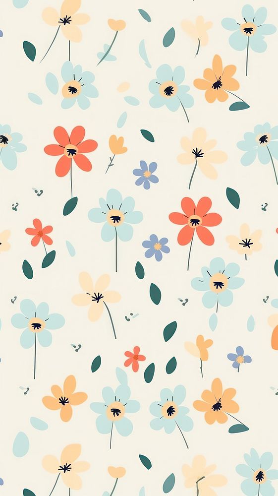 Minimal colorful flower pattern backgrounds | Premium Photo ...