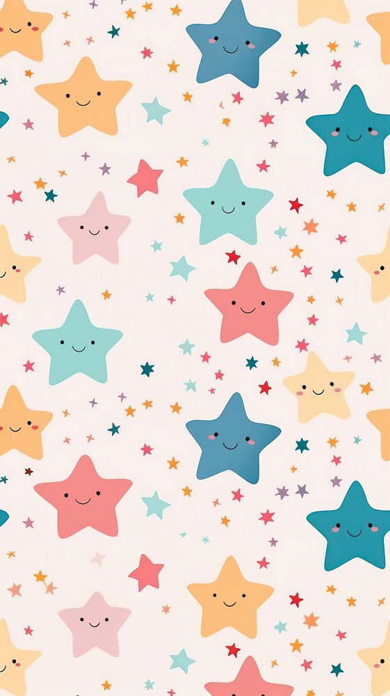 Star doodle pattern backgrounds confetti. | Premium Photo Illustration ...