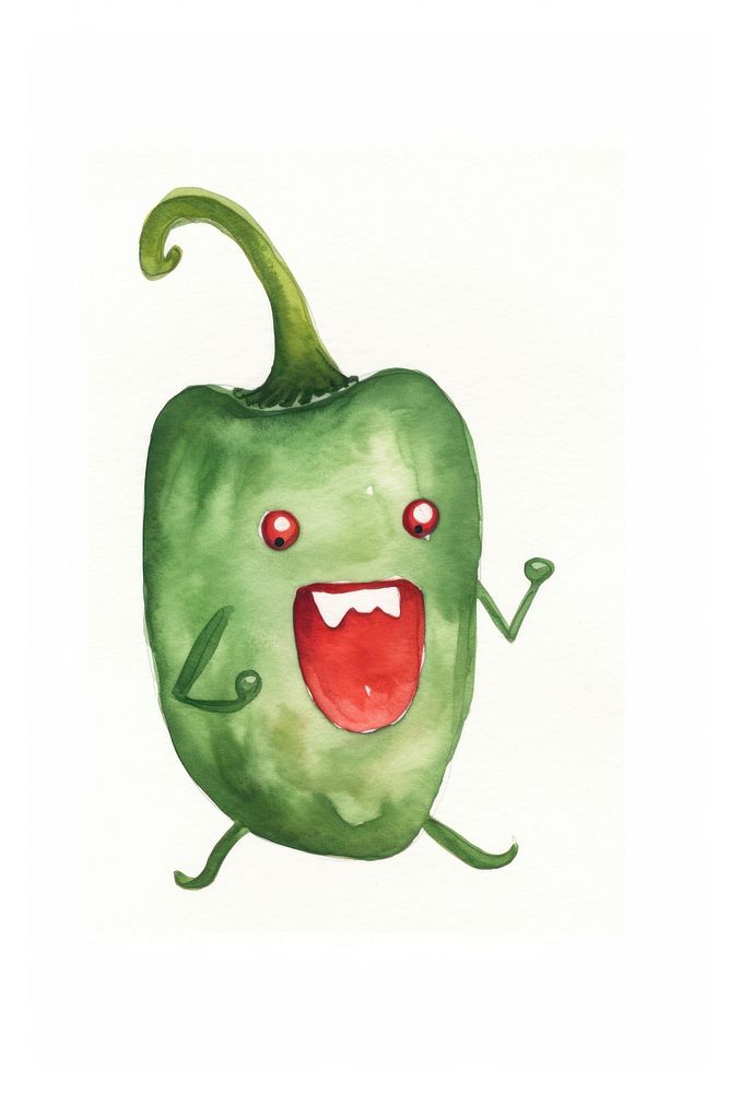 Angry pepper running vegetable food | Premium Photo Illustration - rawpixel