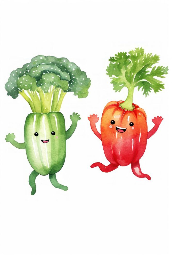 Vegetables dancing broccoli plant food. | Premium Photo Illustration ...