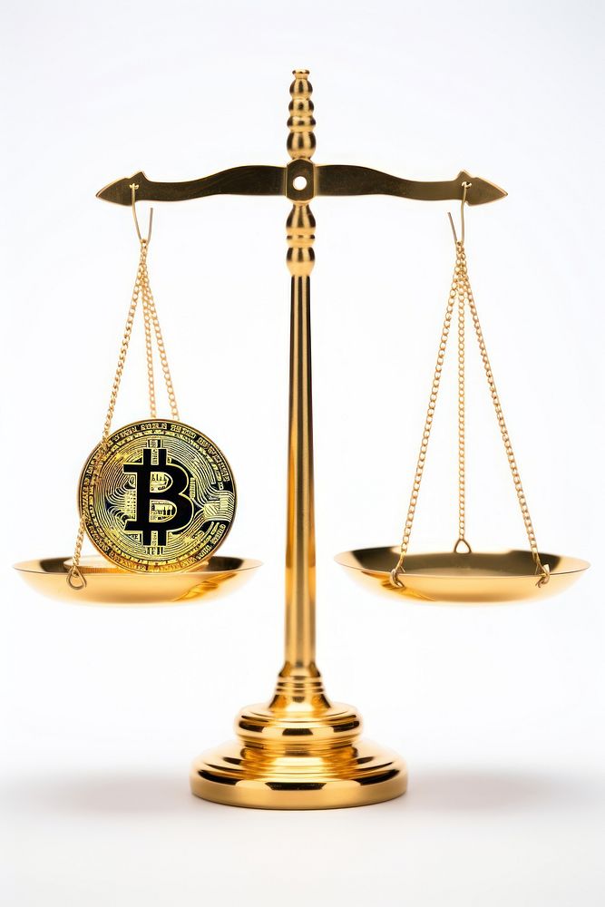 Bitcoin balance on scales | Free Photo - rawpixel