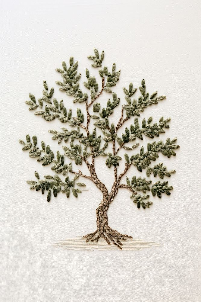 Tree embroidery pattern drawing. | Premium Photo - rawpixel