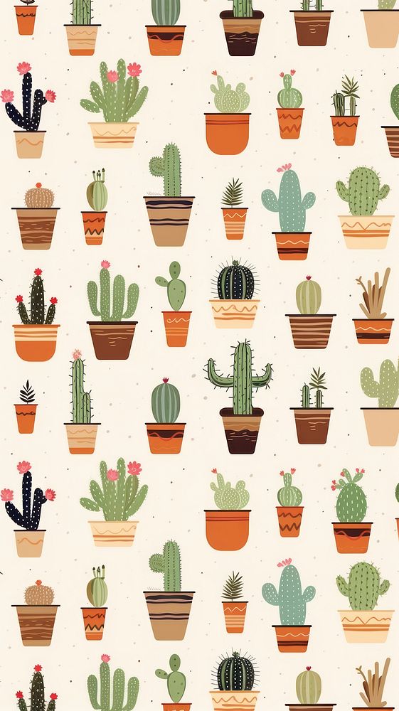 Cacti backgrounds pattern cactus. AI | Free Photo Illustration - rawpixel