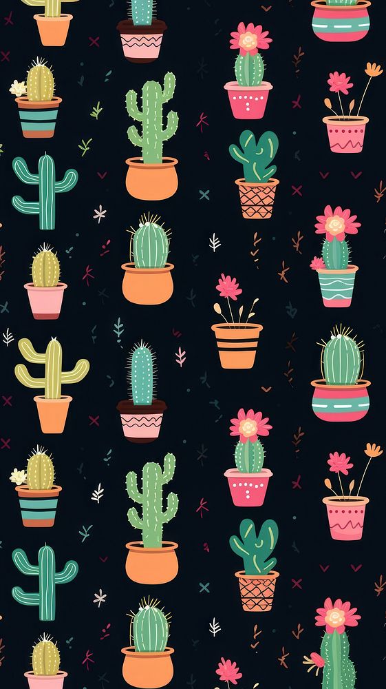 Cacti backgrounds pattern cactus. AI | Free Photo Illustration - rawpixel