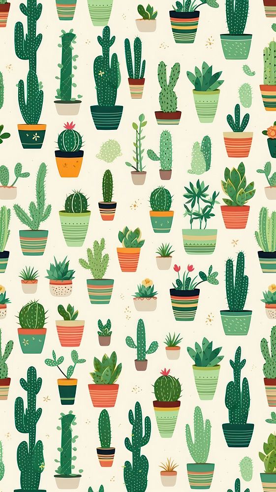 Succulents backgrounds pattern cactus. AI | Free Photo Illustration ...