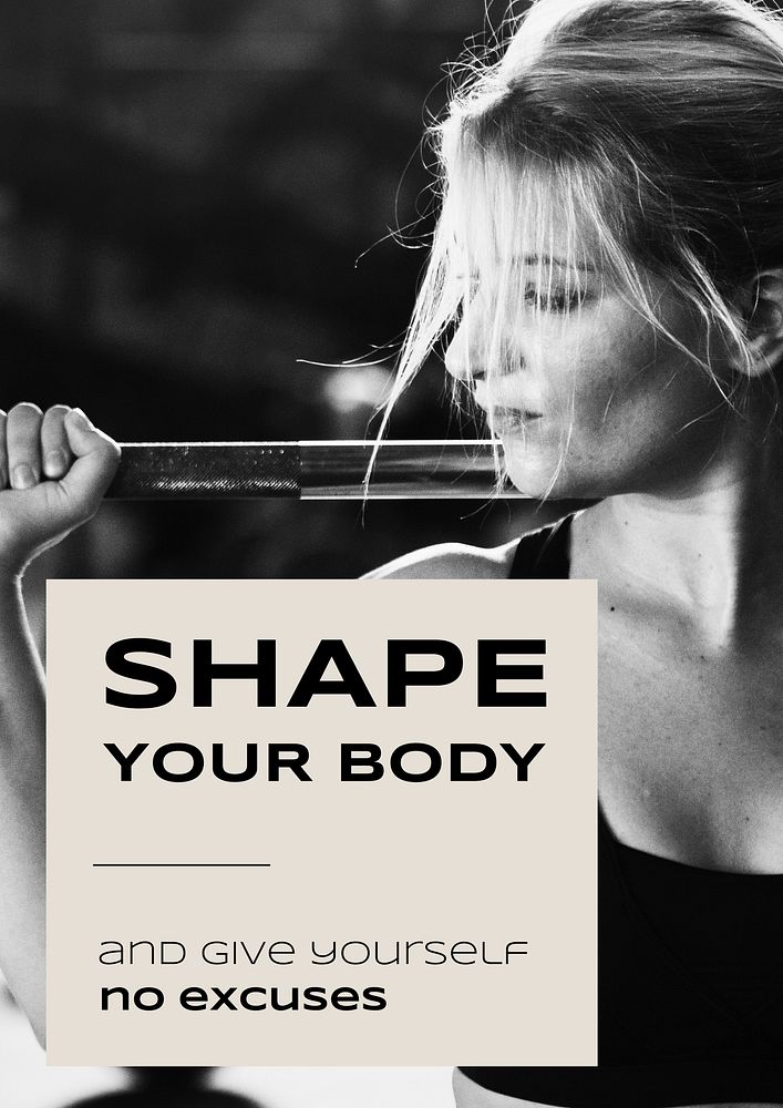 Shape your body poster template | Free Photo - rawpixel