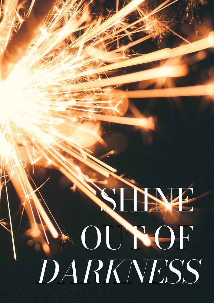 Sparkler aesthetic poster template | Free Photo - rawpixel