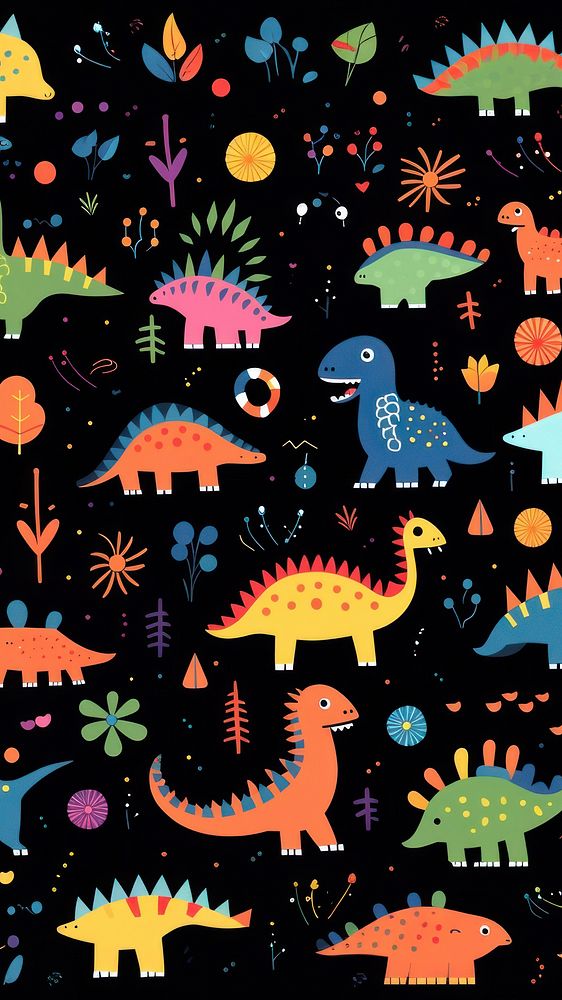 Dinosaur pattern backgrounds illustrated. AI | Free Photo Illustration ...