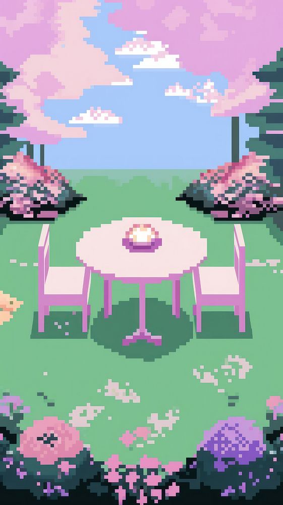 Table middle garden art furniture | Free Photo Illustration - rawpixel