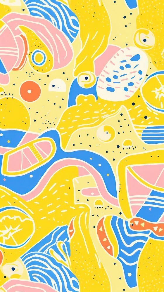 Vibrant lemon pattern abstract art | Premium Photo Illustration - rawpixel
