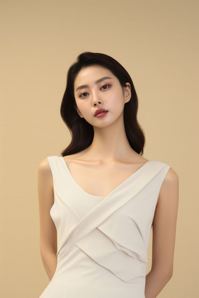 Korean Woman Wear Minimal Dress Premium Photo Rawpixel