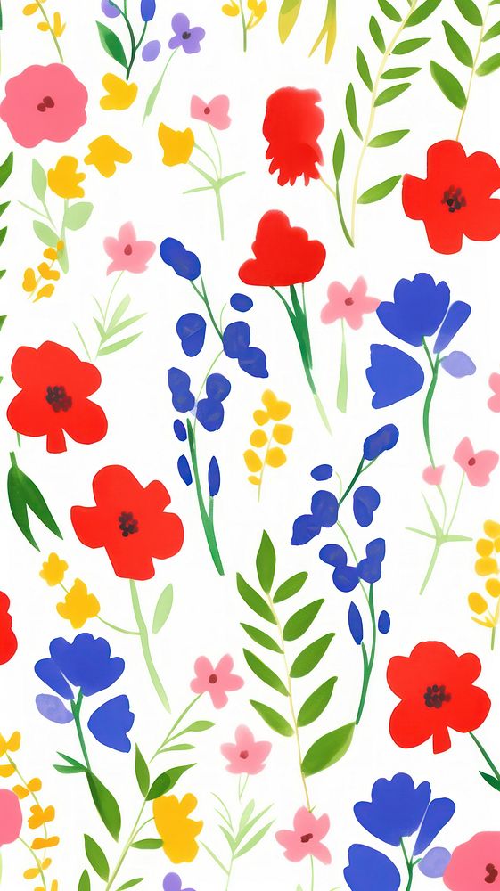Flower pattern backgrounds wallpaper. | Free Photo Illustration - rawpixel