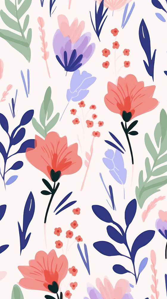 Flower pattern backgrounds plant. AI | Free Photo Illustration - rawpixel
