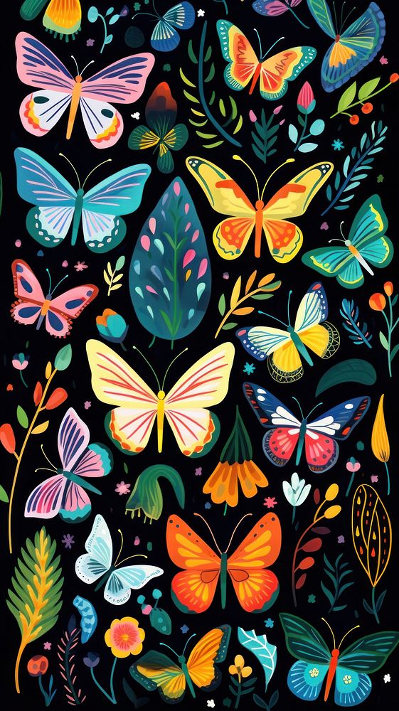 Butterfly pattern art creativity. | Premium Photo Illustration - rawpixel
