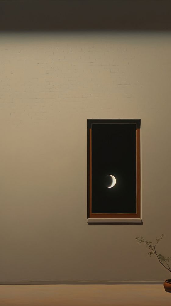 Crescent moon outside window astronomy | Premium Photo Illustration ...