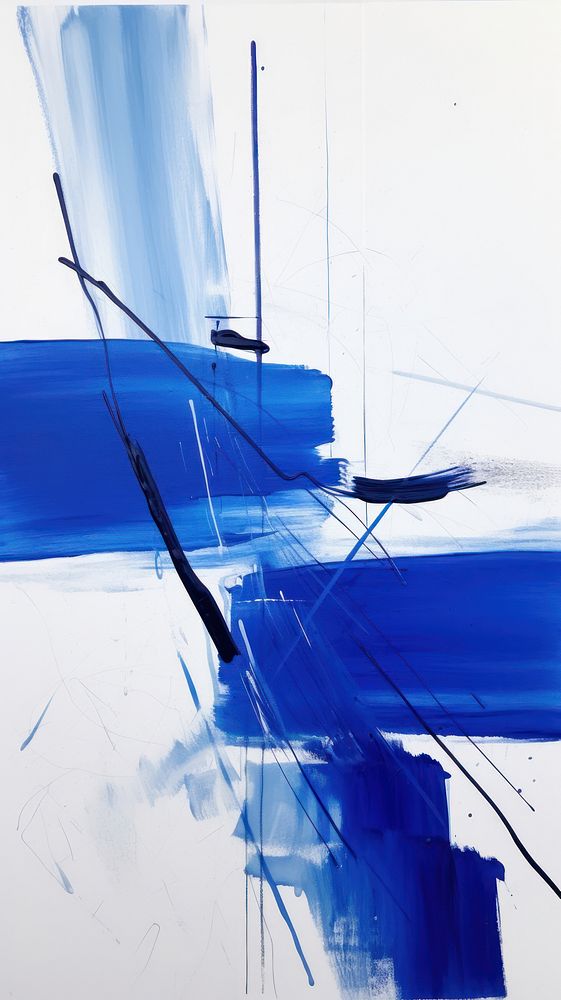 Large blue brush stroke line | Free Photo Illustration - rawpixel