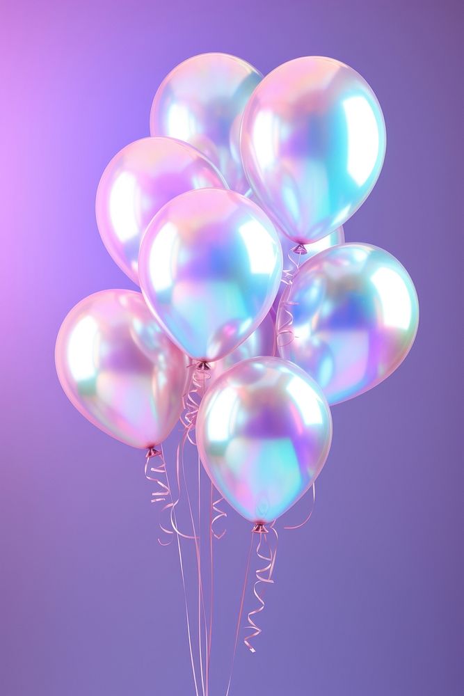Pastel hologram foil balloons illuminated | Free Photo - rawpixel