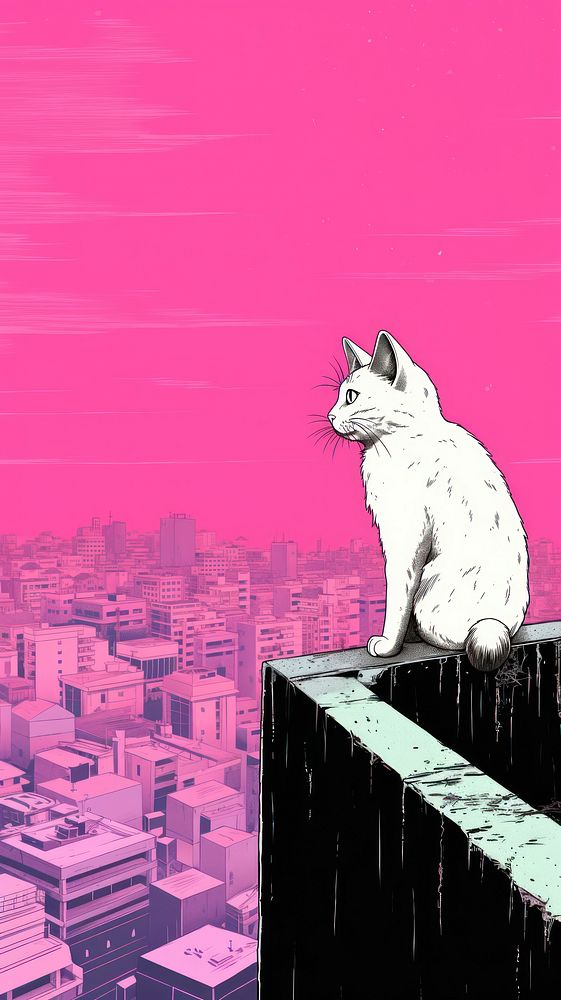 Cat architecture cityscape building. | Premium Photo Illustration ...