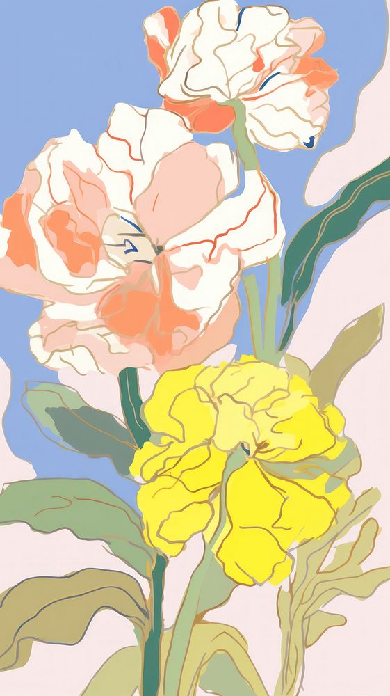 Flower painting pattern plant. AI | Premium Photo Illustration - rawpixel