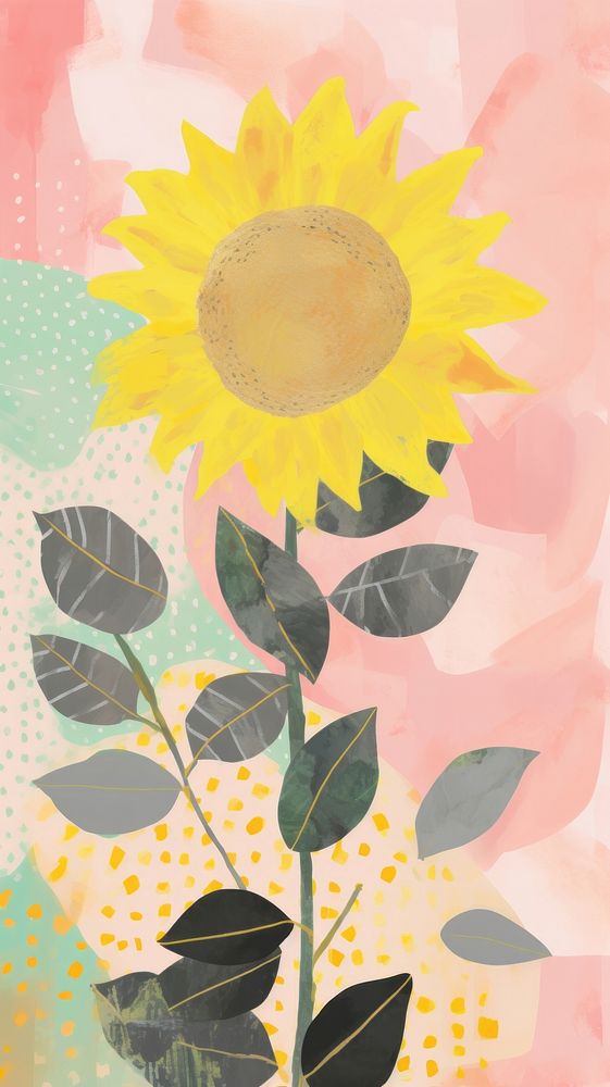 Sunflower art abstract painting. AI | Premium Photo Illustration - rawpixel