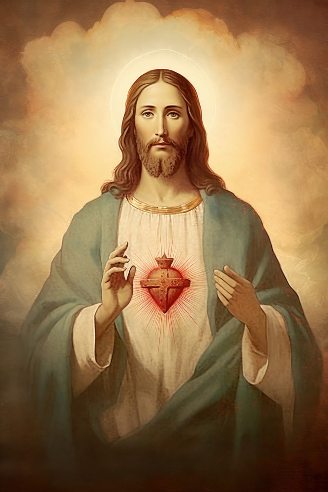 Sacred Heart Jesus Christ Christian | Free Photo Illustration - rawpixel