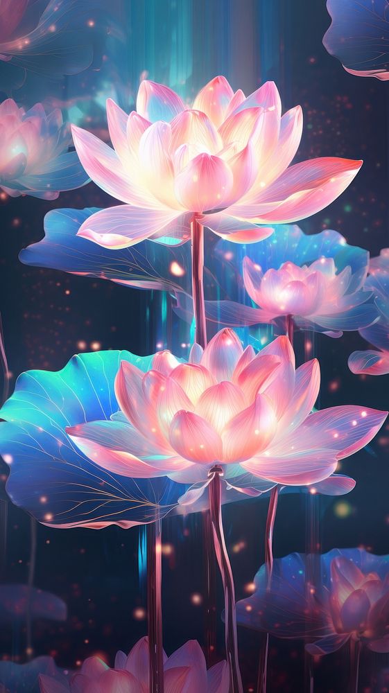 Lotus flowers plant lily inflorescence. | Free Photo Illustration ...