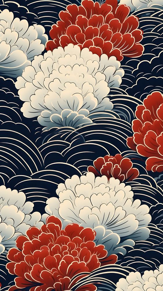 Japanese pattern wallpaper art backgrounds. | Premium Photo ...