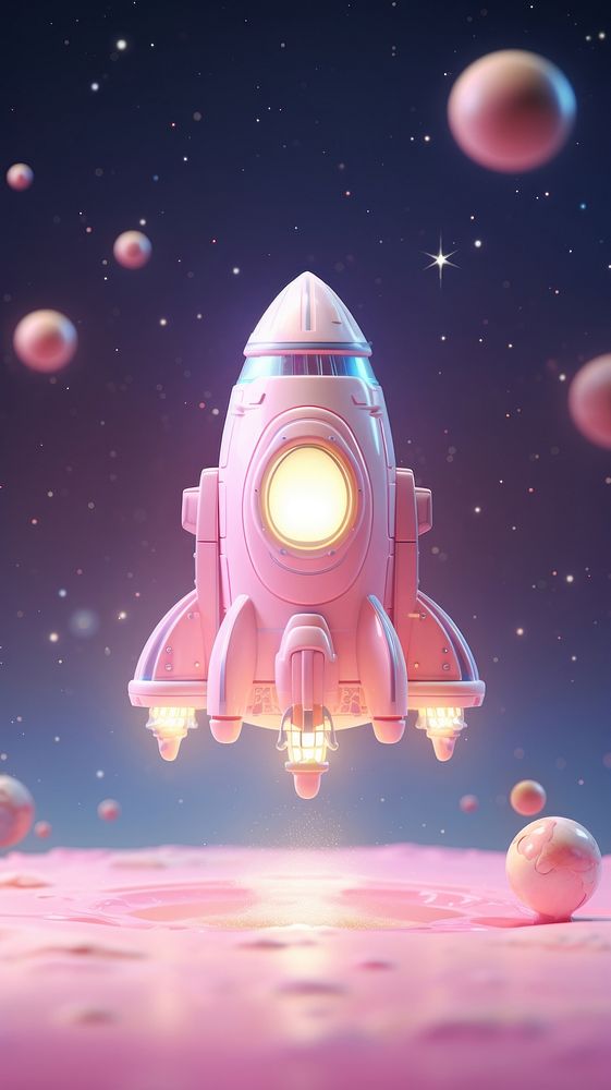 Spaceship fantasy pastel space astronomy | Free Photo Illustration ...