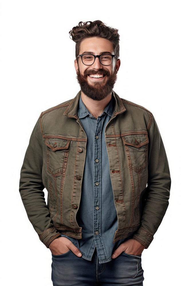Authentic Caucasian Bearded Man Glasses Premium Photo Rawpixel