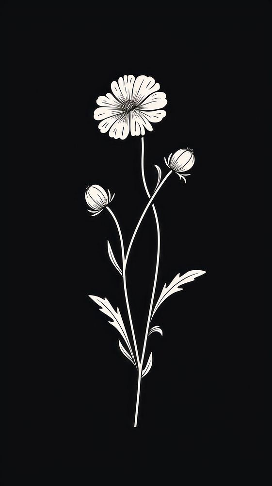 Tiny cute flower illustration drawing | Premium Photo Illustration ...