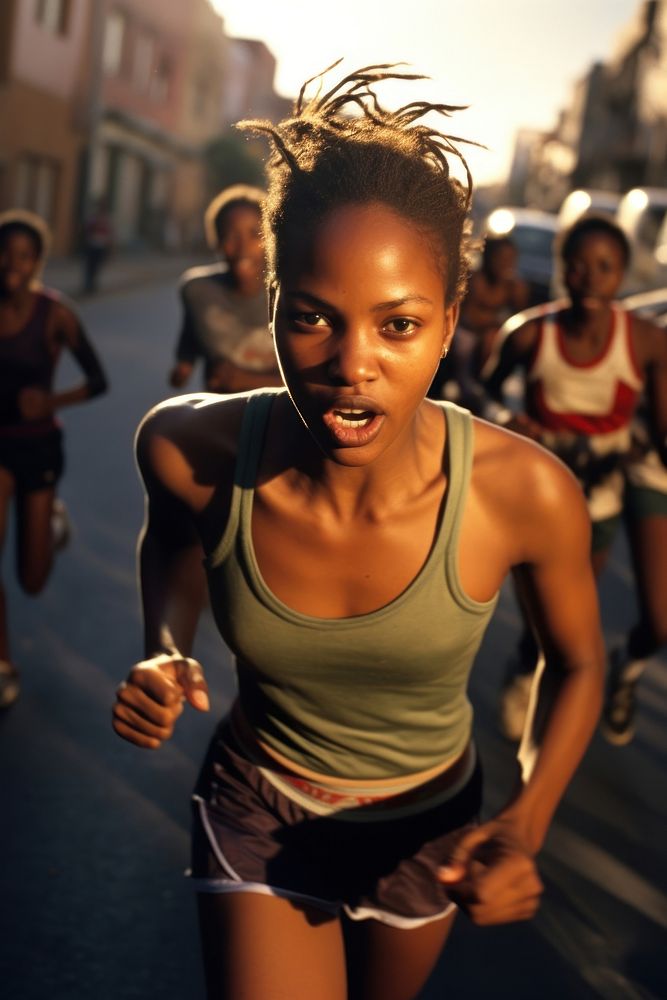 Young women African running sports | Premium Photo - rawpixel
