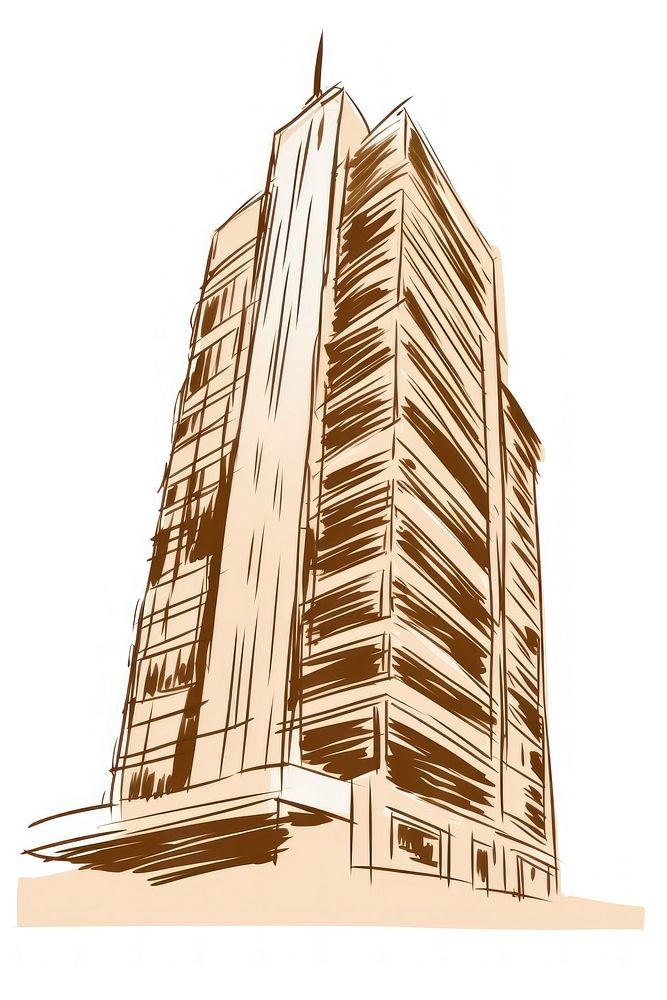 Skyscraper drawing sketch architecture. AI | Free Photo Illustration ...