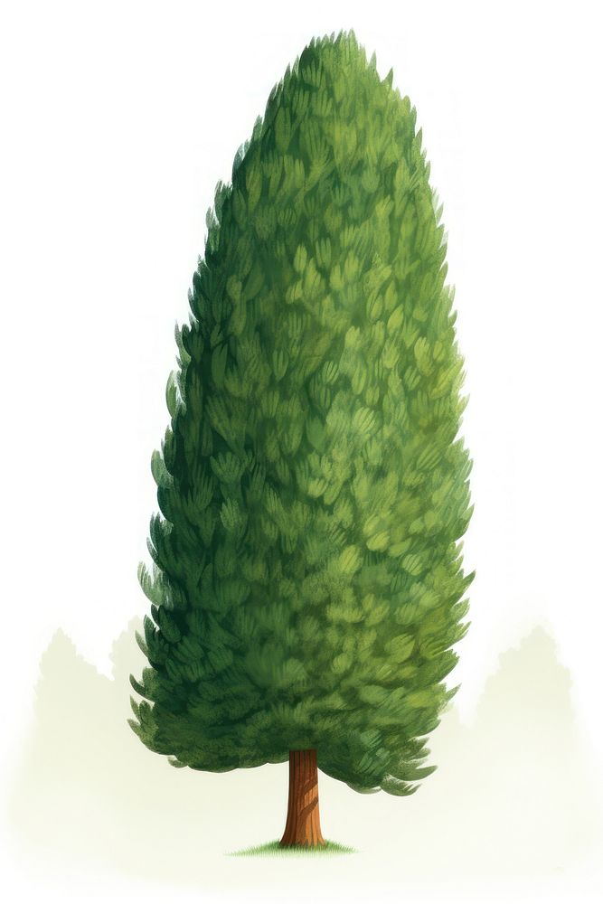 Simple cartoon cypress tree plant | Free Photo Illustration - rawpixel