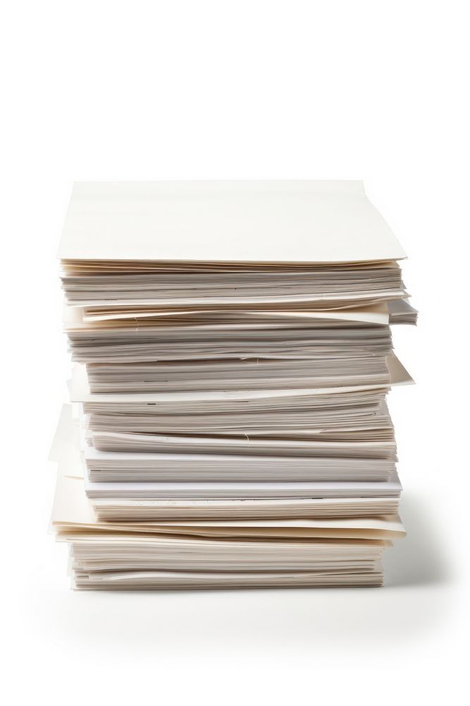 Stack papers document white page. | Free Photo - rawpixel