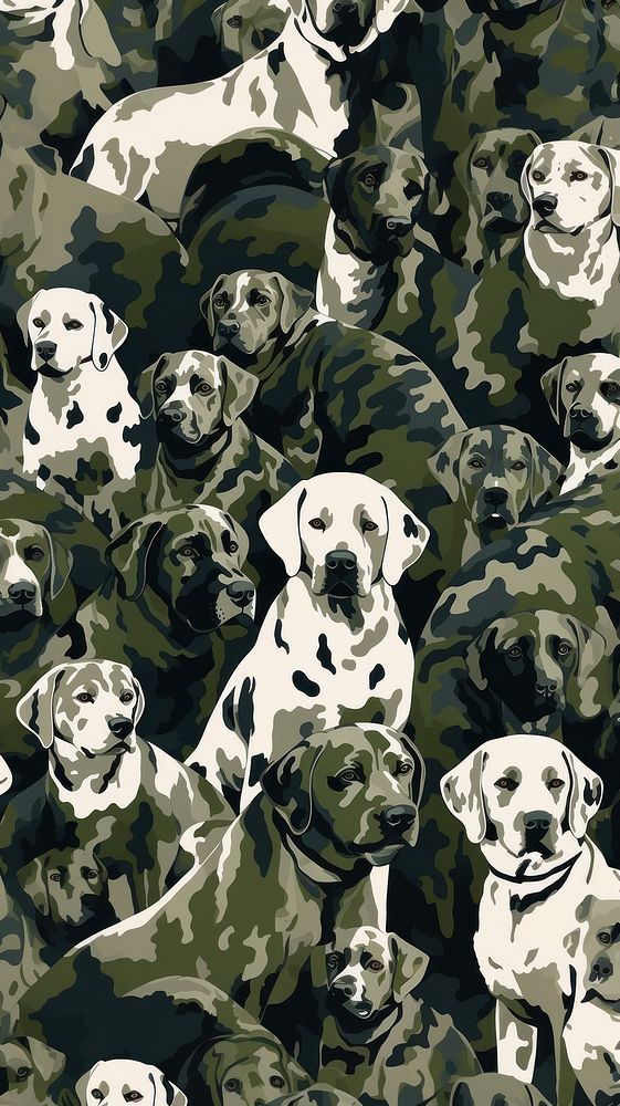 Dog camouflage pattern backgrounds animal | Premium Photo Illustration ...